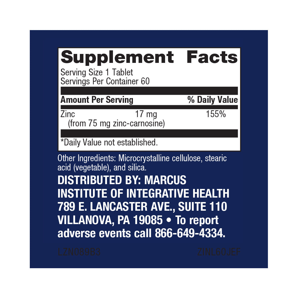 Zinc Ultra (previously Zinlori 75) – Marcus Institute of Integrative Health